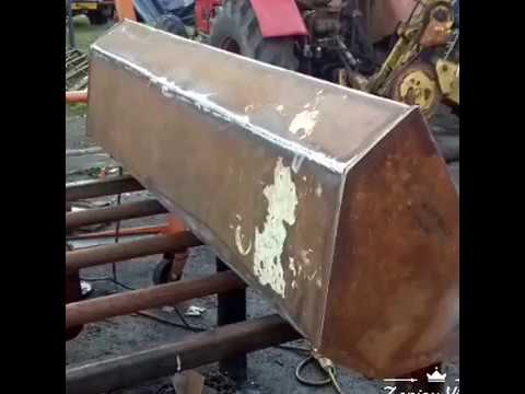 How to build a 5ft Homemade tractor bucket - YouTube