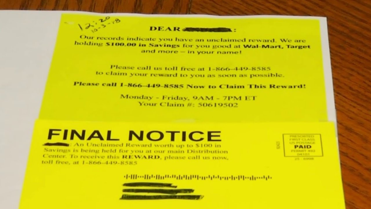 Postcard scam appearing in Roanoke mailboxes - YouTube