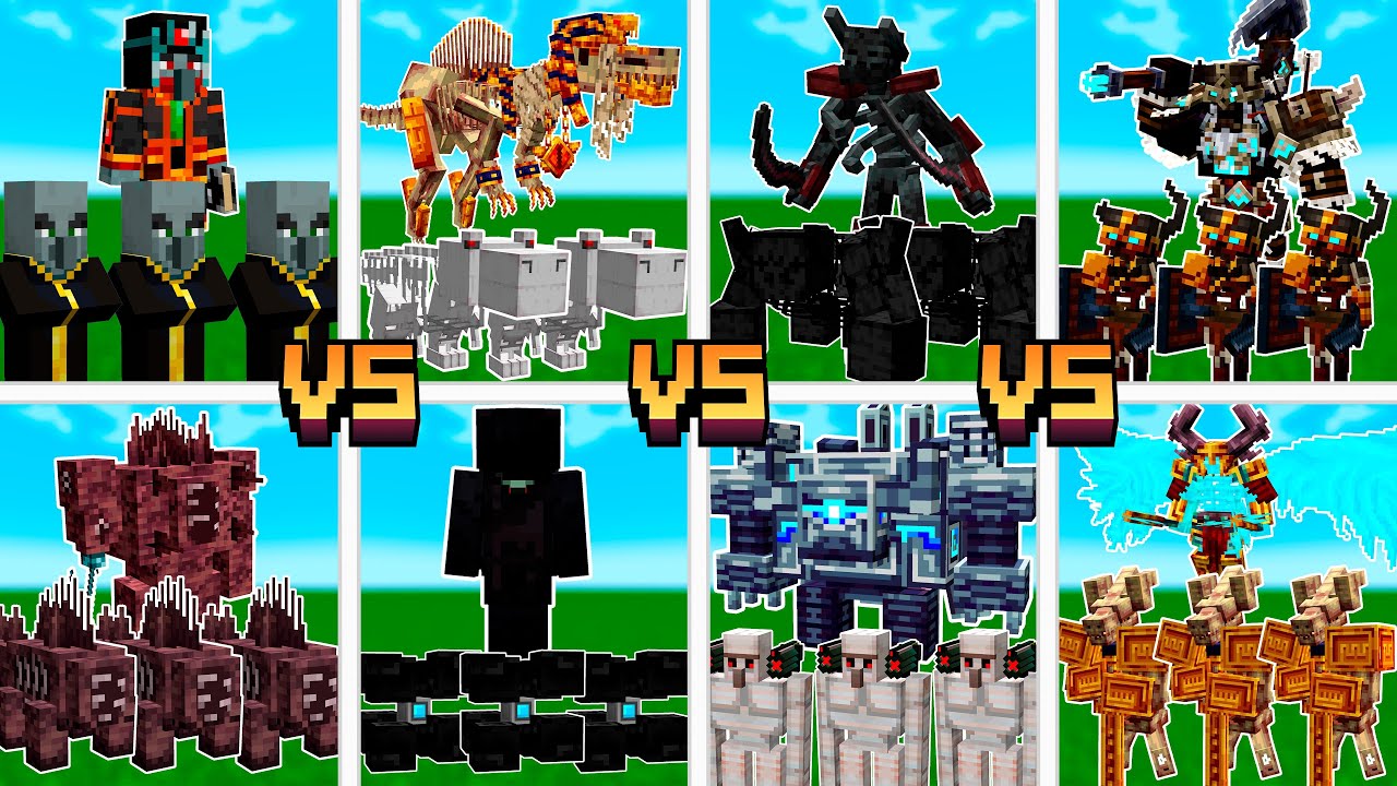 Teams Battle. Minecraft Mob Battle - YouTube