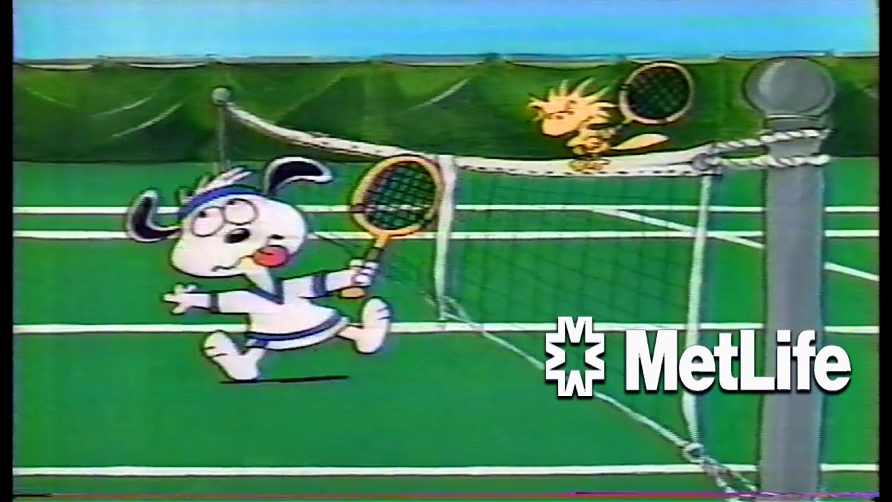 Metlife Snoopy Tennis Commercial 1989 - YouTube