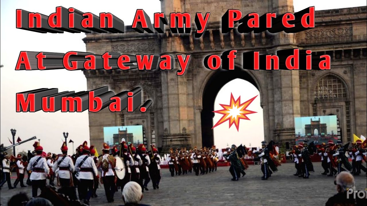 Army pared at gateway of india mumbai - YouTube