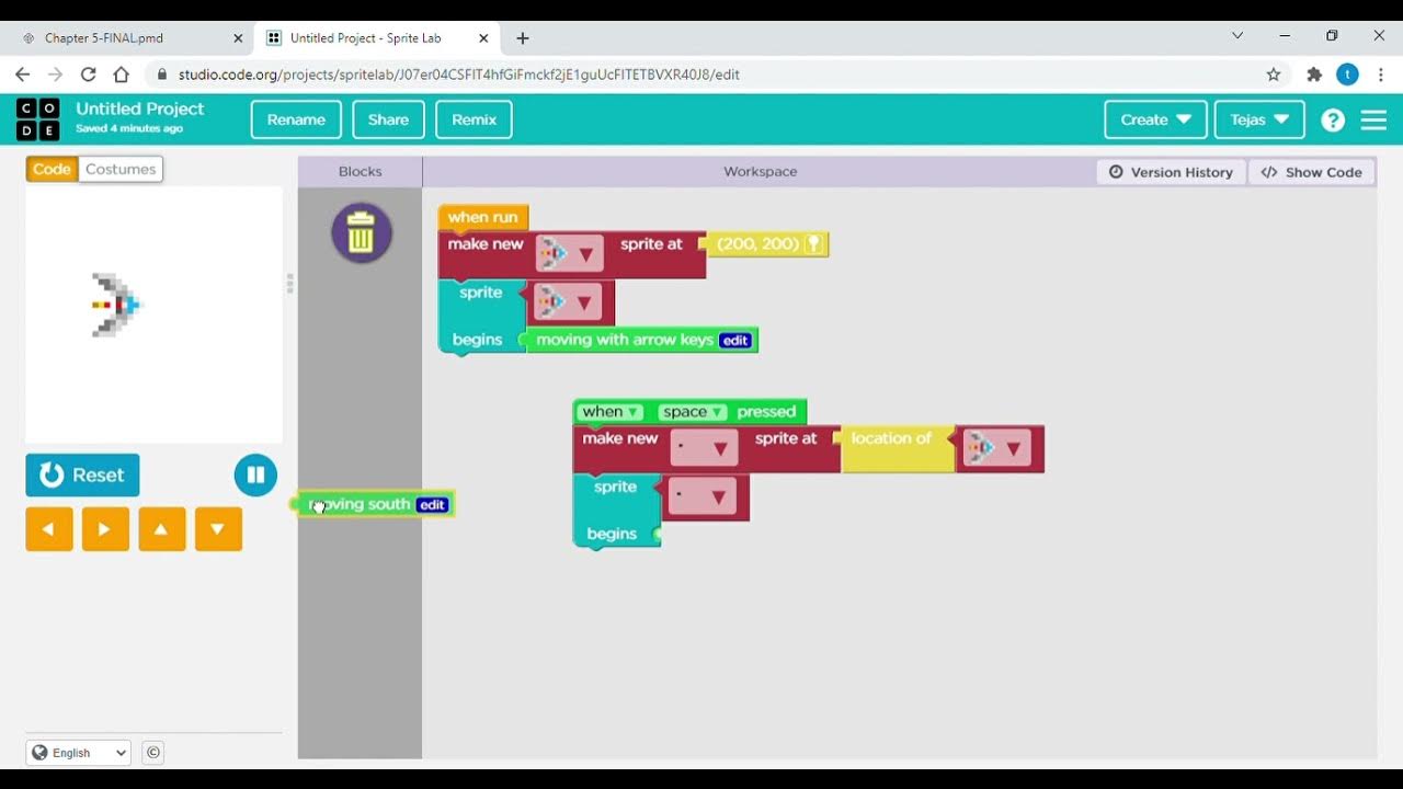 make your first project ! in sprite lab - YouTube
