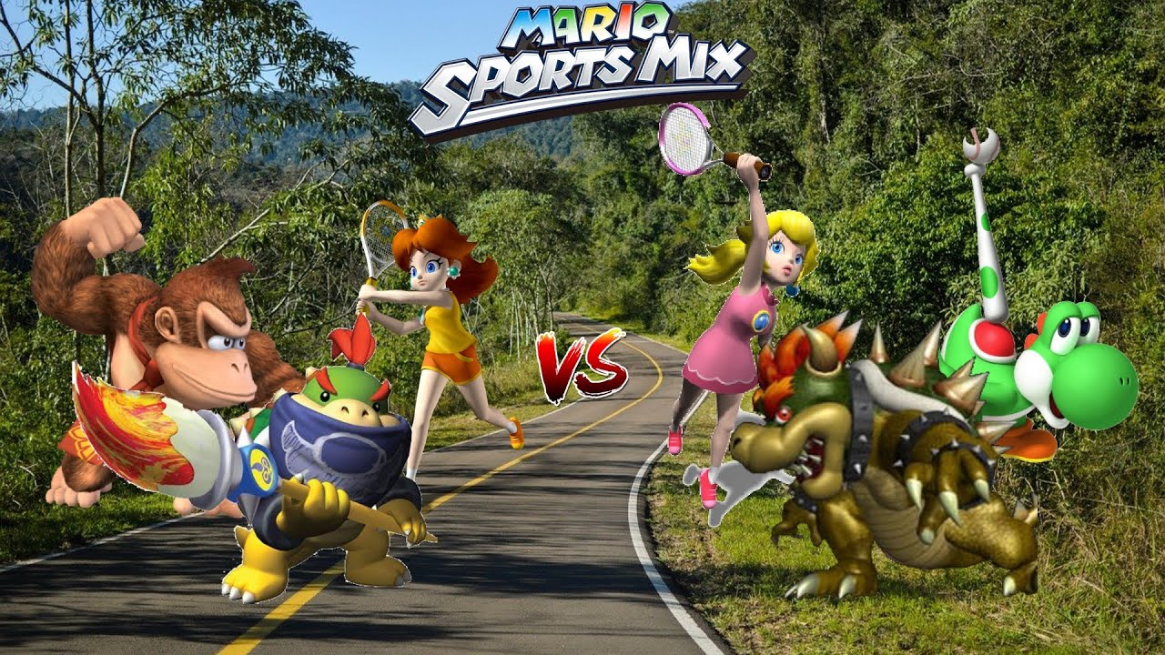 Mario Sports Mix - Dodgeball (3 players, Expert CPU) Exhibition Match ...