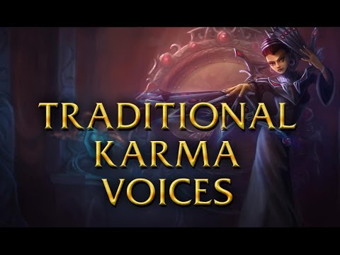 LoL Voices - Traditional Karma - All 16 languages - YouTube