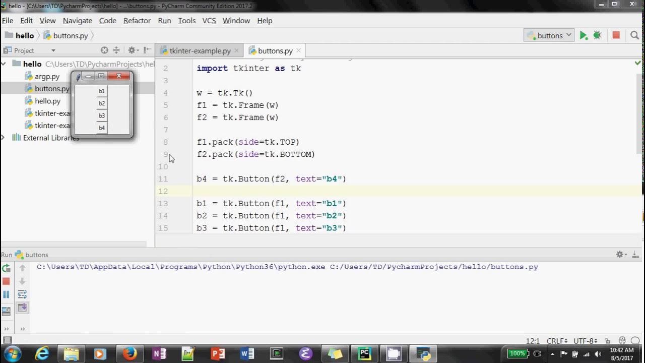 Python GUI: Controlling layout using frames in Hindi - YouTube