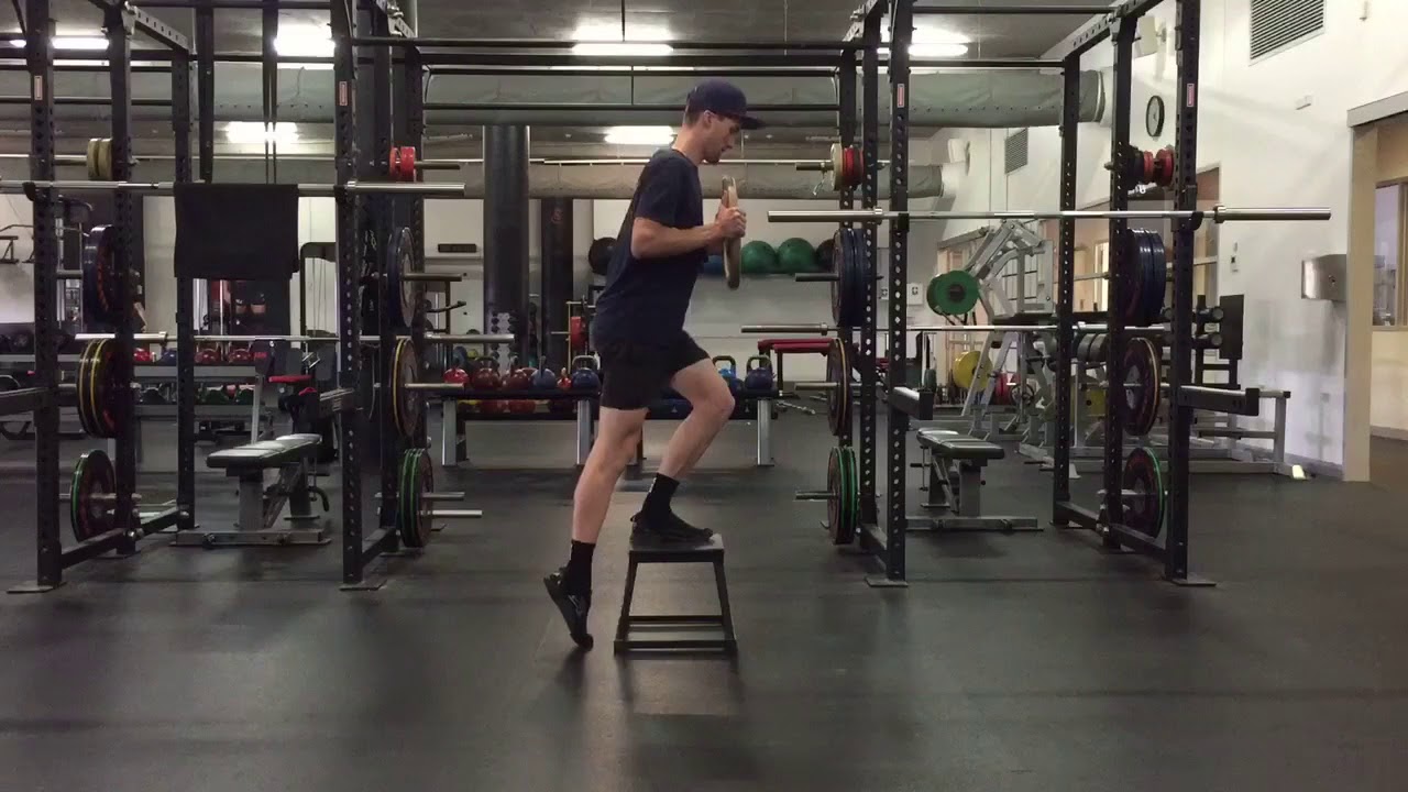 Weighted Step Touch Down - Side View - JET Coaching - YouTube