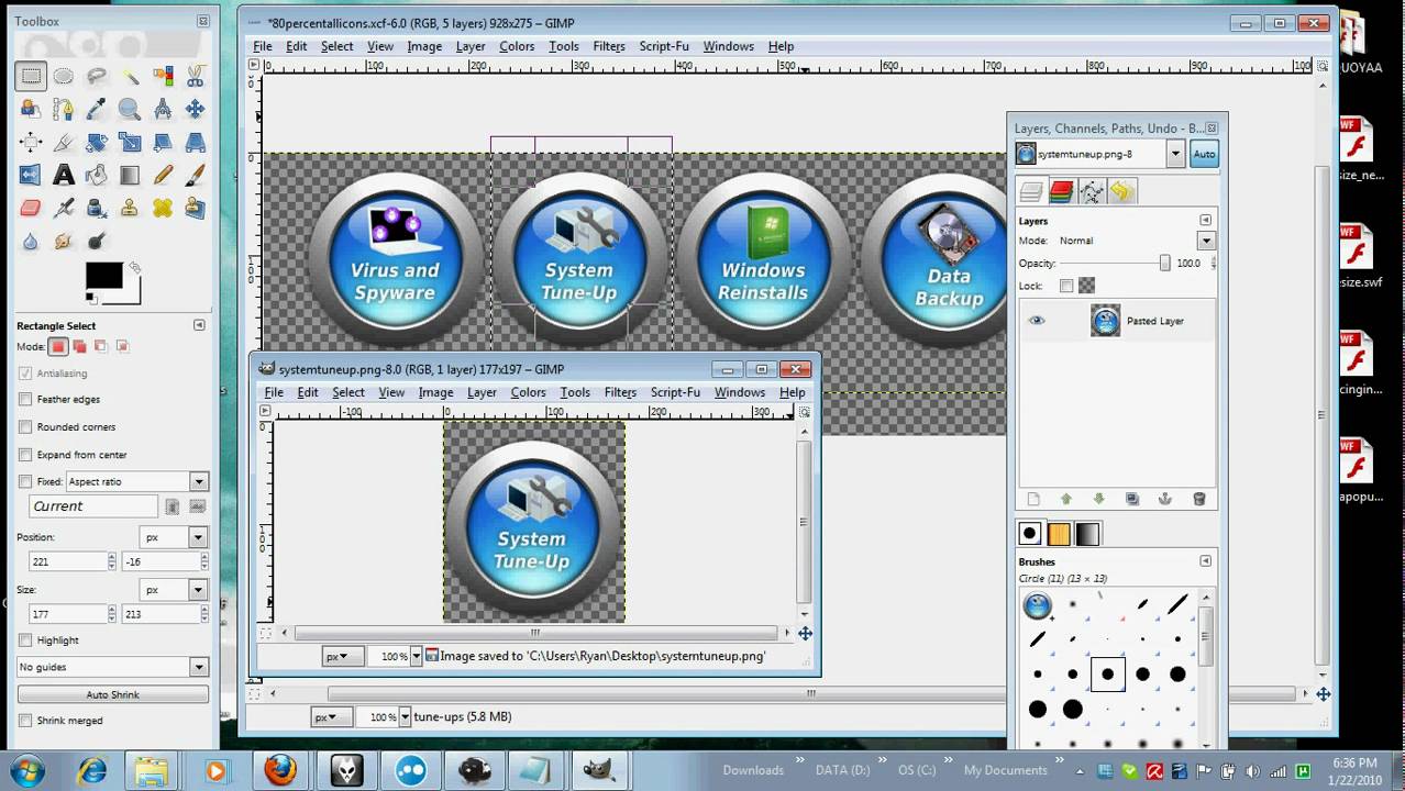 How to splice images in Gimp - YouTube
