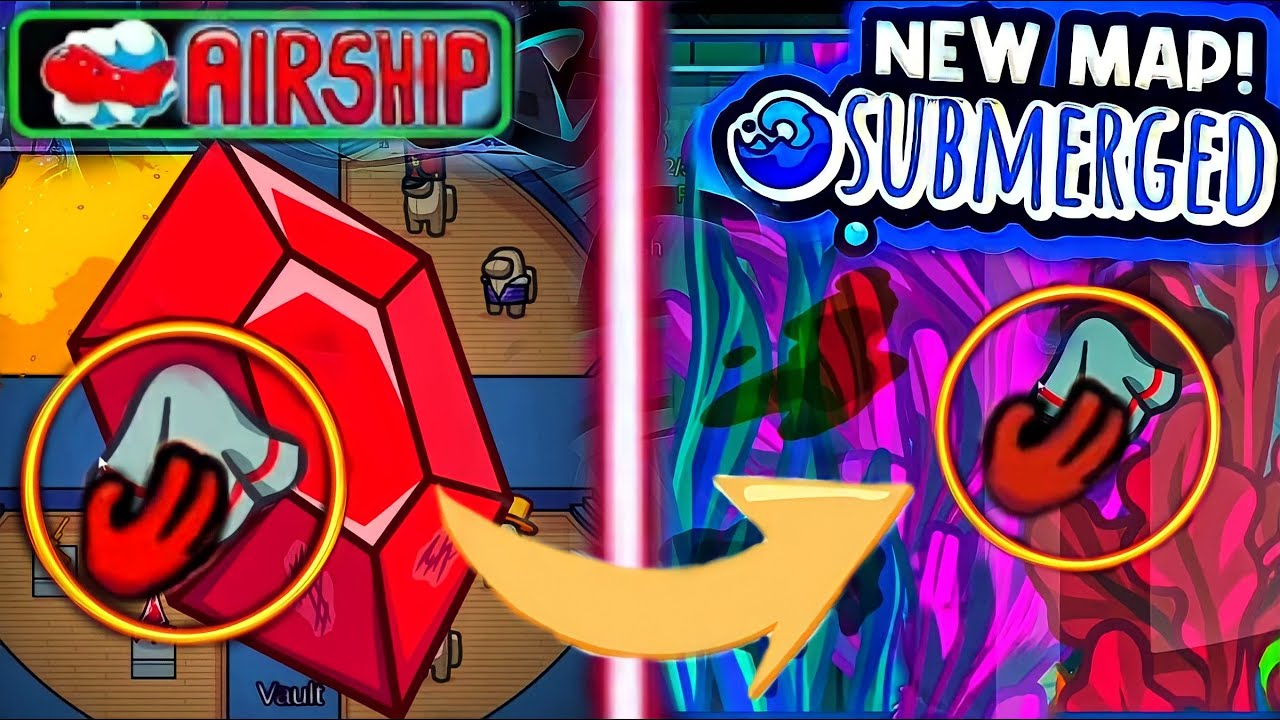 SUBMERGED MAP vs AIRSHIP MAP POLISH RUBY tasks -Among Us Evolution ...