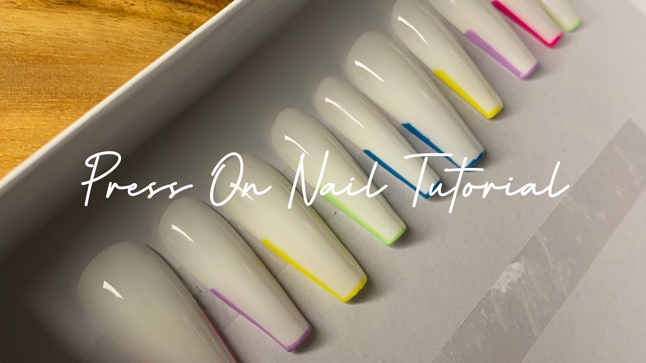 Press on nail tutorial | How to make Press On Nails - YouTube