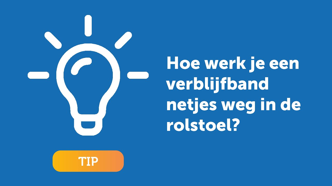 Hoe werk je een verblijfsband netjes weg in de rolstoel? - YouTube