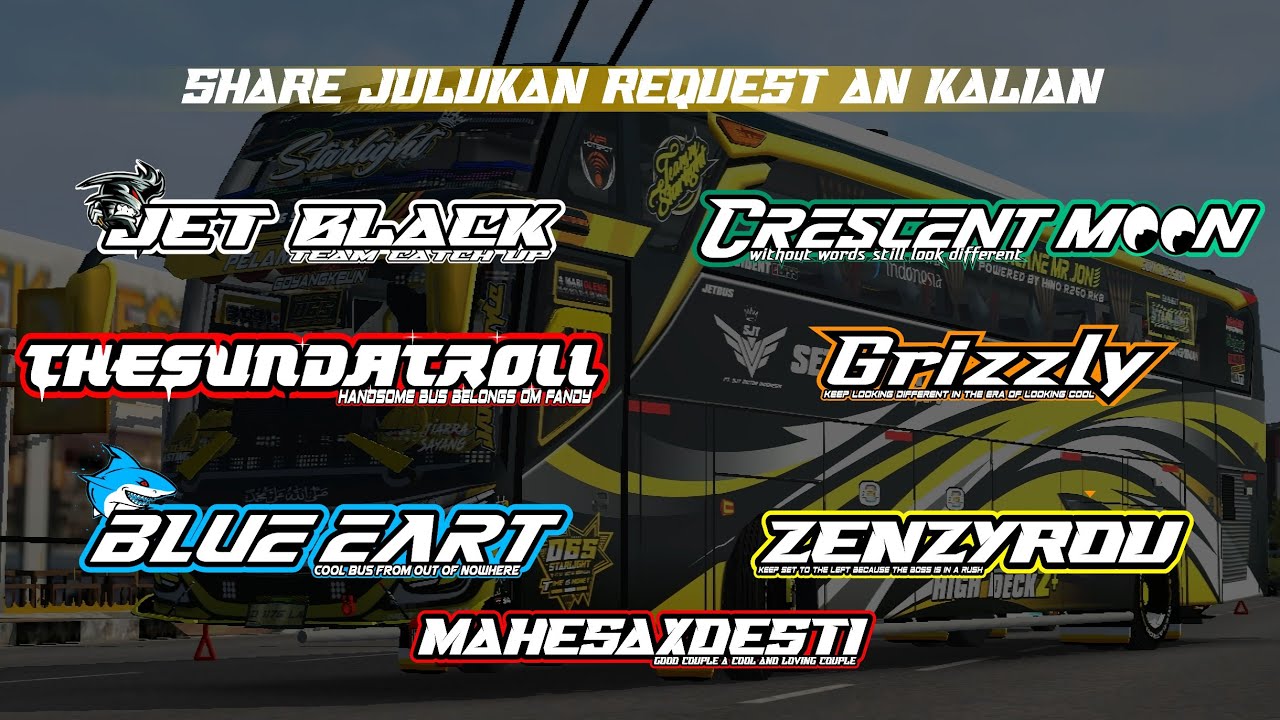 SHARE JULUKAN BUS BUSSID REQUEST AN KALIAN || KEREN KEREN JON😅☝🏽 - YouTube