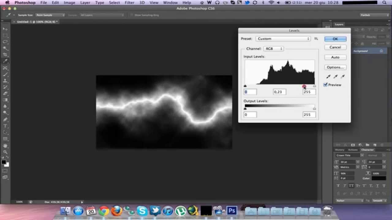 How to make lightning [Tutorial Photoshop] - YouTube