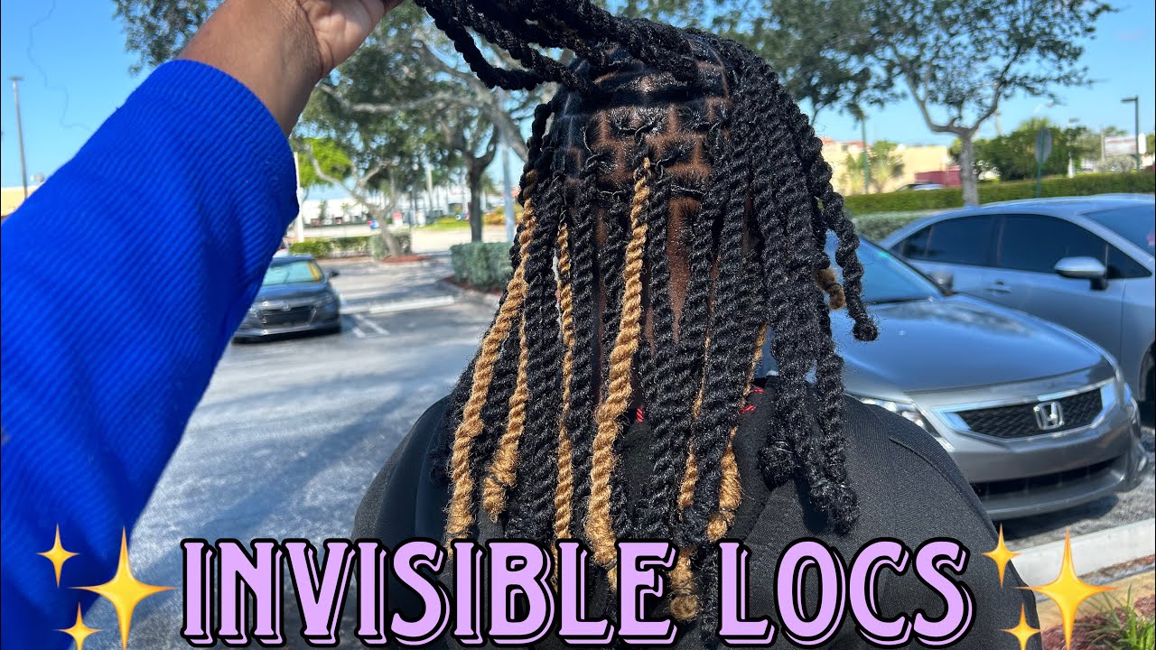 Invisible Locs Over Locs | Cuban Twist Hair - YouTube