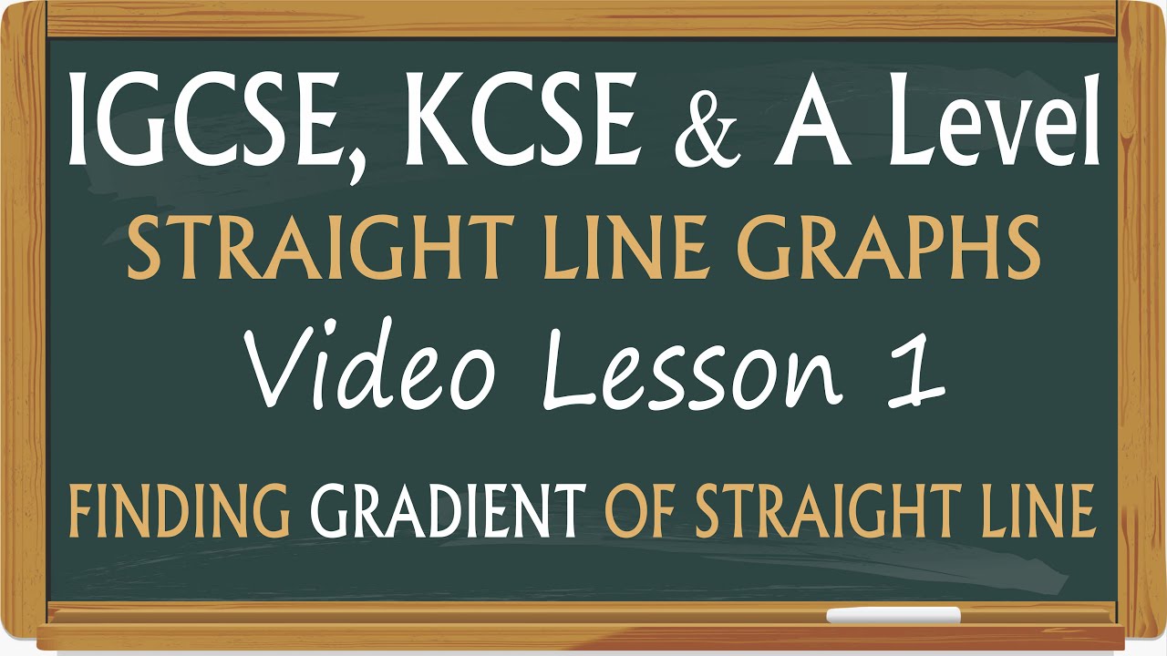 #WithMe #Stayathome IAL, KCSE & GCSE Mathematics: Straight Line Graphs ...
