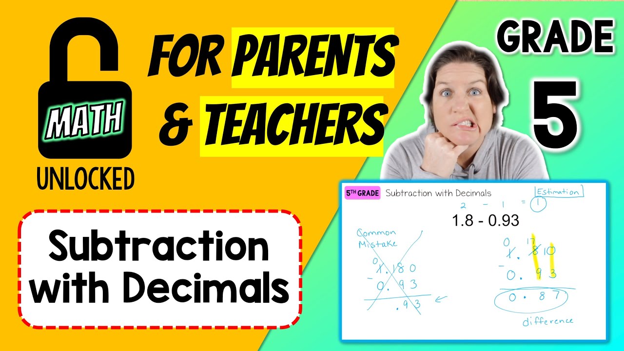 5th | MATH: UNLOCKED | Subtract Numbers with Decimals - YouTube
