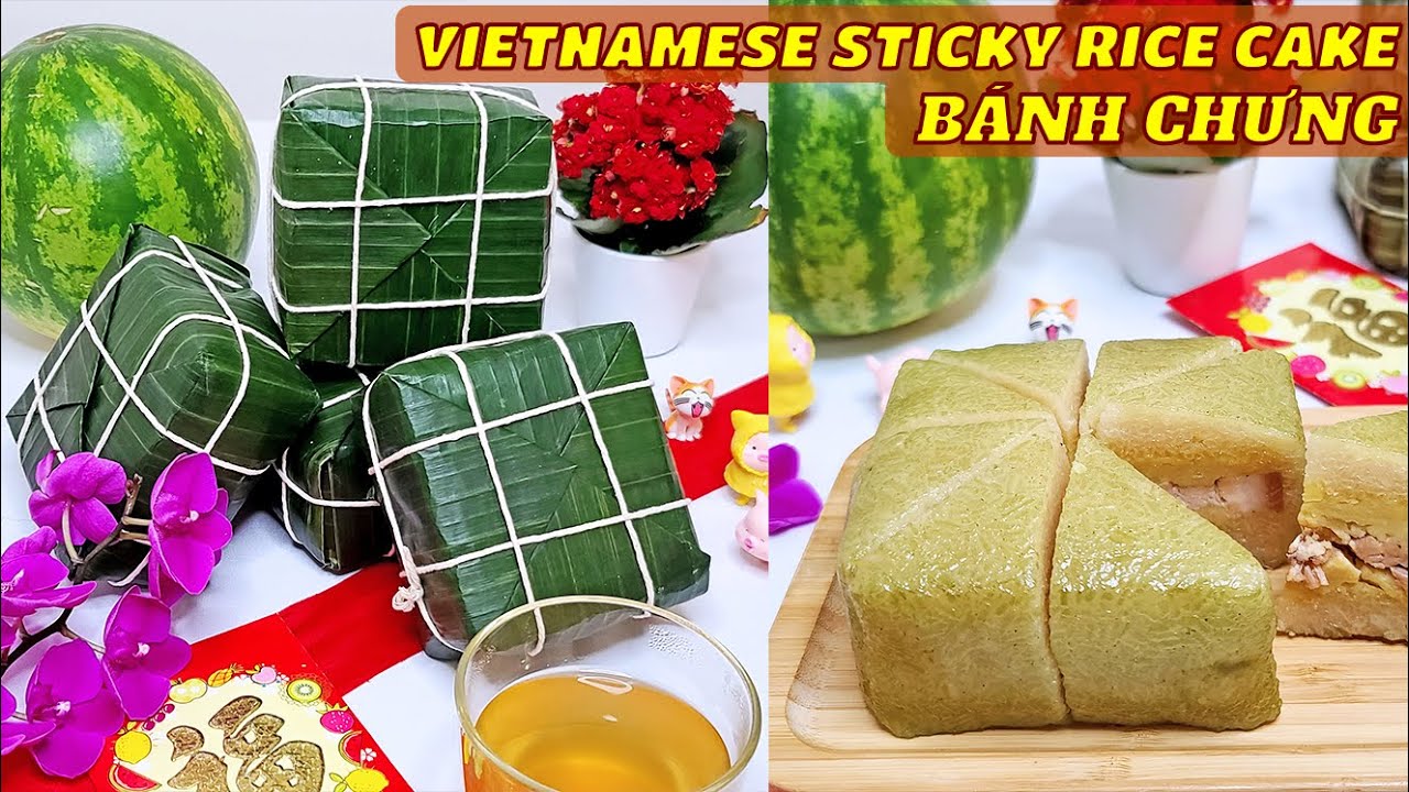 Bánh Chưng | Vietnamese Sticky Rice Square Cake For Lunar New Year ...