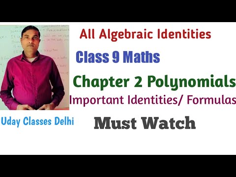 All Algebraic Identities of Class 9 Maths Chapter 2 Polynomials। Maths ...