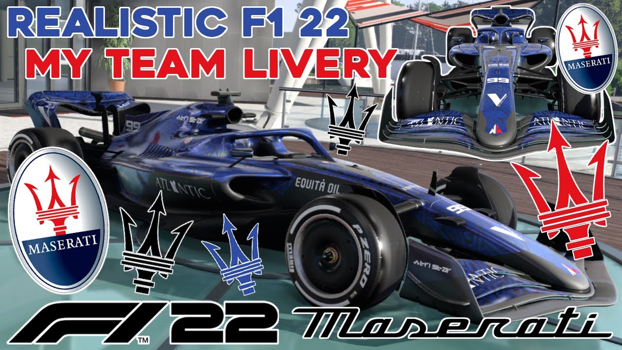 REALISTIC F1 22 MASERATI F1 TEAM LIVERY!!! - YouTube