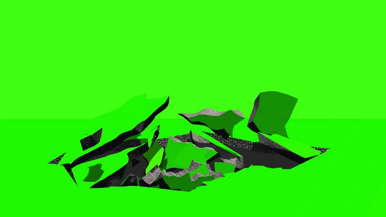 surface shatter - green screen - YouTube