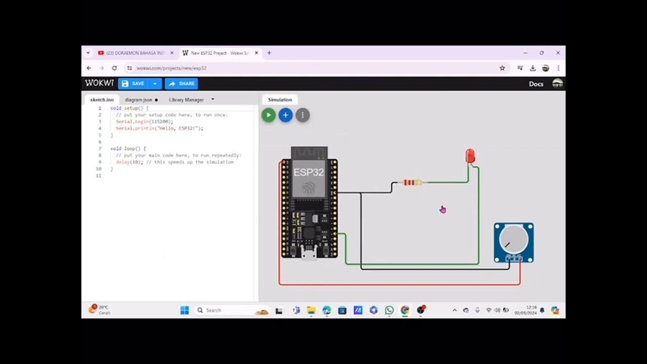 Mengendalikan LED dengan PWM ESP32 - YouTube