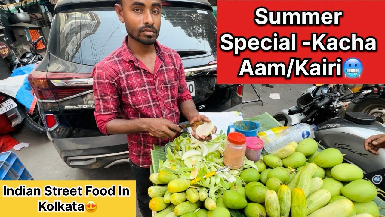 Indian Street Food: Kacha Aam/Kiari and Cucumber Delights in Kolkata ...