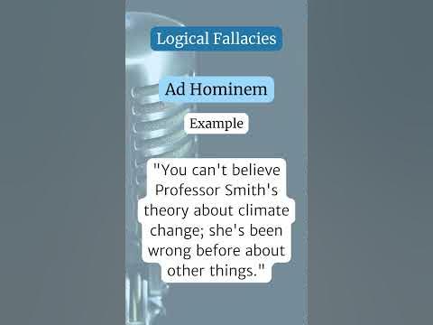 Logical Fallacy: Ad Hominem - YouTube