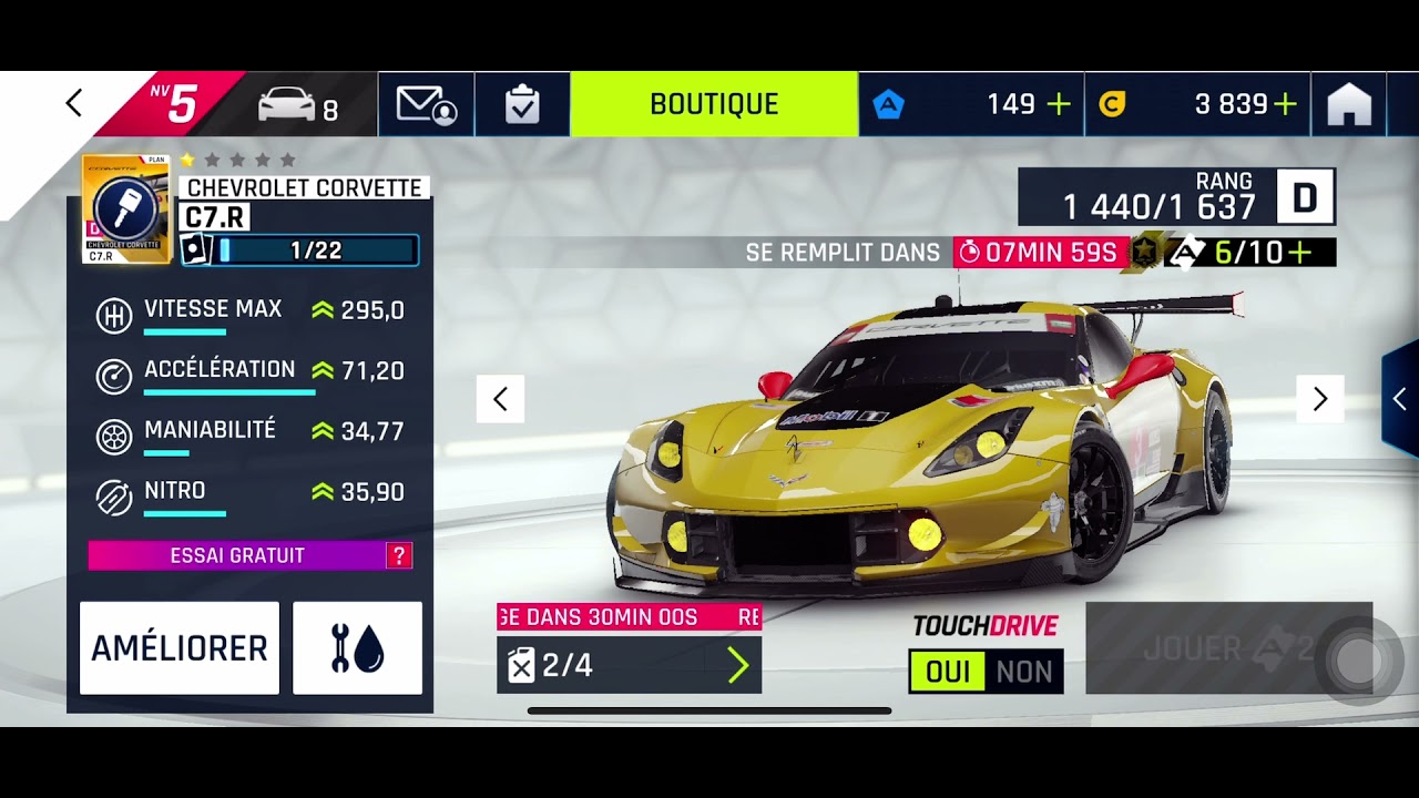 Racing game Chevrolet Corvette C7.R لعبة سباق سيارات ممتعه - YouTube