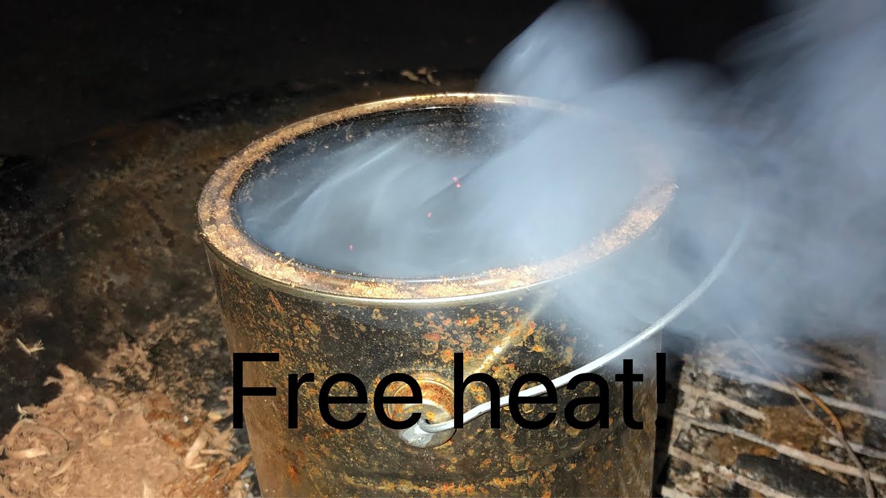 Sawdust stove heater, super cheap and easy. - YouTube