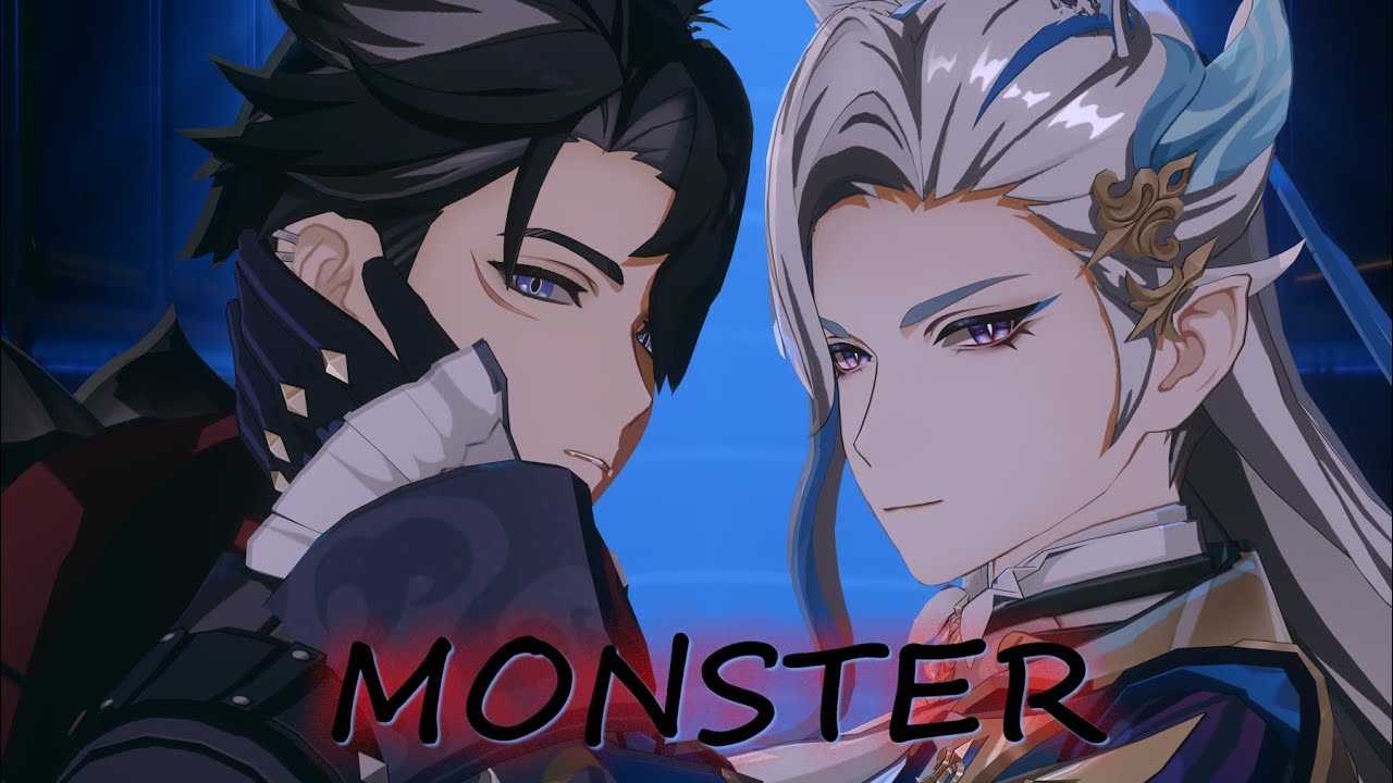 原神 / Genshin Impact MMD 】 Monster 【 Wriolette 】 ( Wriothesley ...