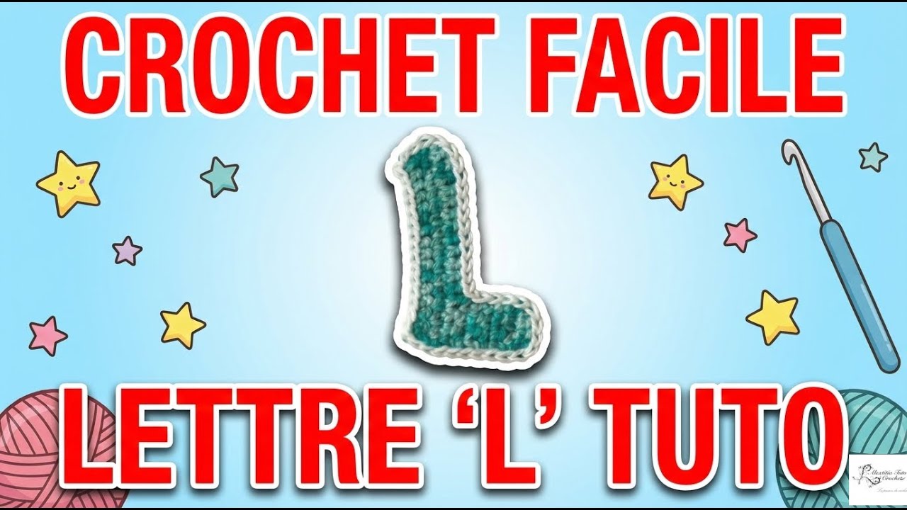 Tuto lettre L au crochet - YouTube