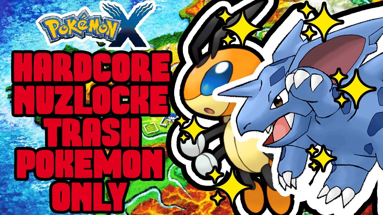 POKEMON X HARDCORE NUZLOCKE - SHINY TRASH POKÉMON ONLY (NO OVERLEVELING ...
