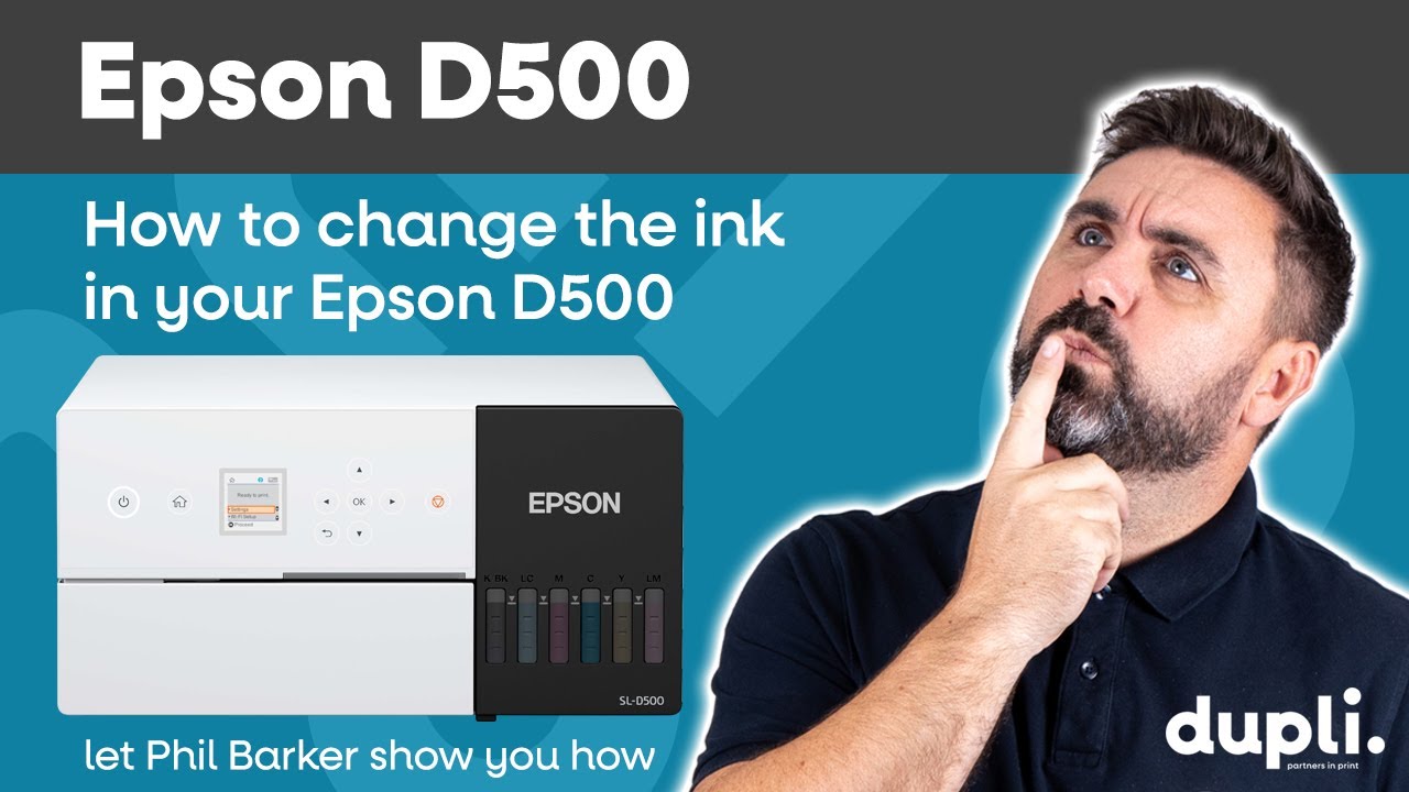 How to Change the Ink in Your Epson D500 Printer - YouTube