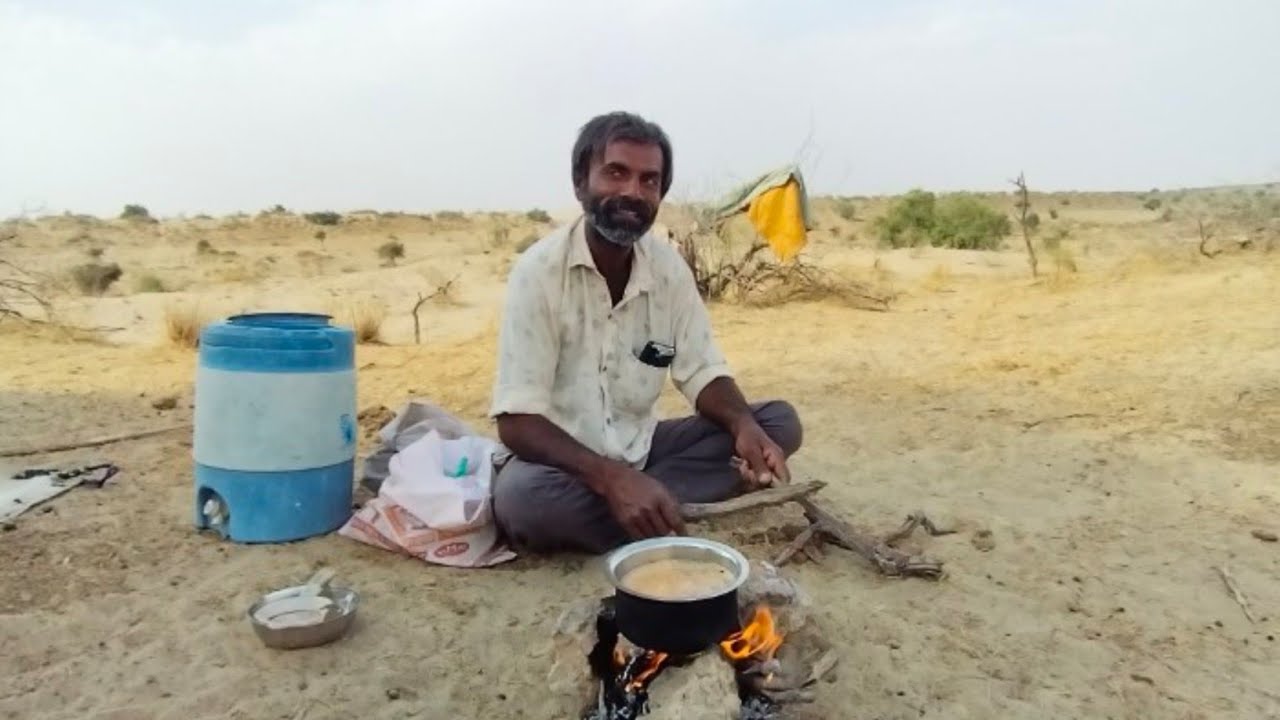 थार की चाय पशु-पालकों के साथ // भारत-पाक सीमा पर पशुपालन // India ...