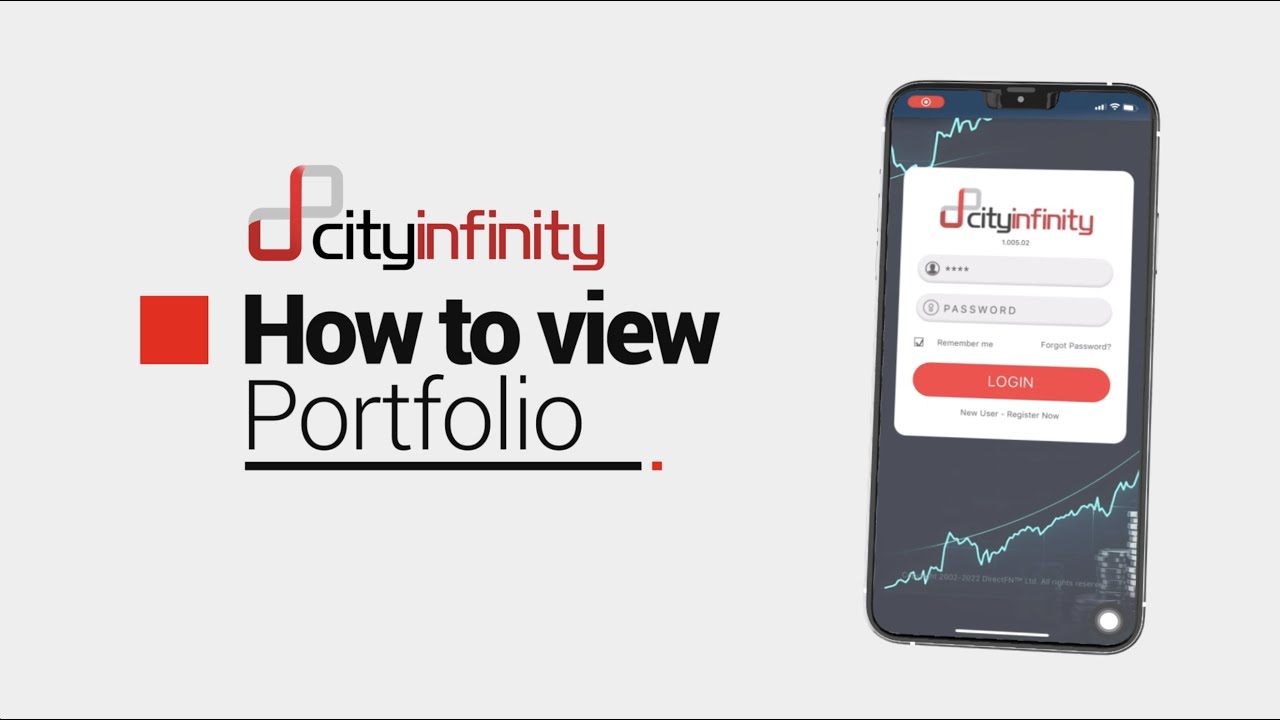 CITY INFINITY APP - HOW TO VIEW PORTFOLIO - YouTube