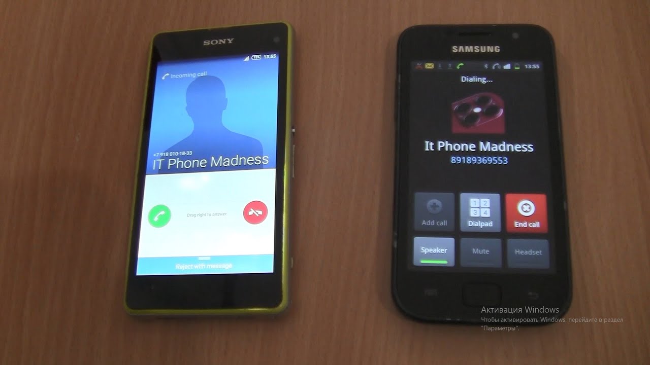 Incoming call & Outgoing call at the Same Time Samsung Galaxy S1+Sony ...