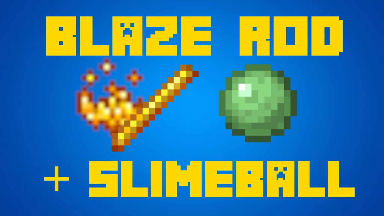 Minecraft - Crafting Recipes: Blaze Rods/Powder & Slimeball - YouTube