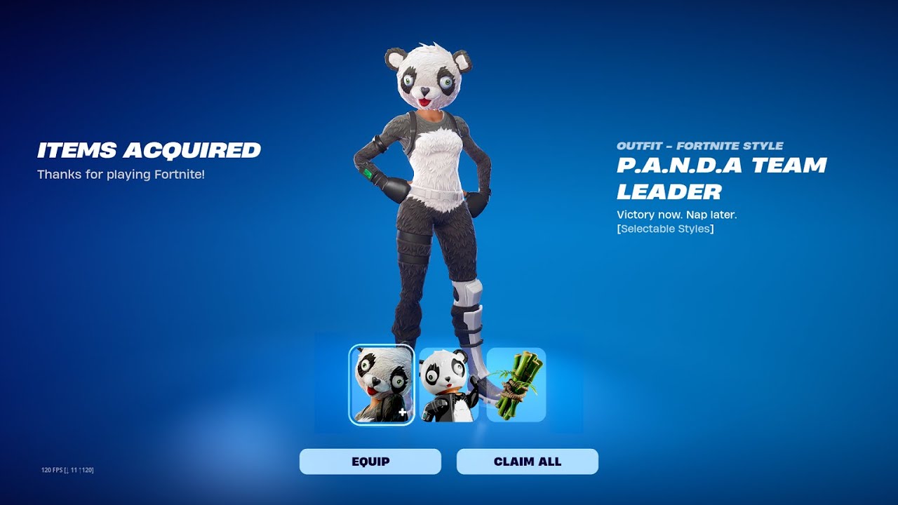 Buying Panda Teram Leader Skin In Fortnite Item Shop 😜😍 - YouTube
