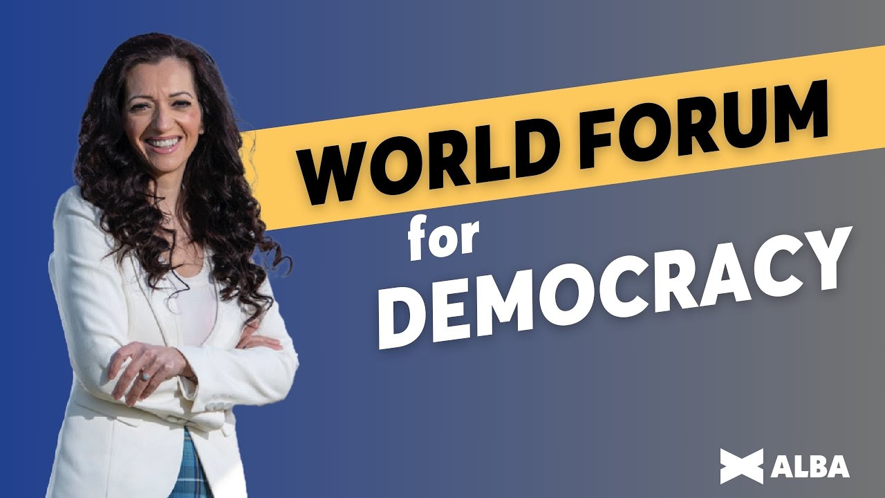 ALBA Party Chair Tasmina Ahmed-Sheikh speaks at the World Forum for ...
