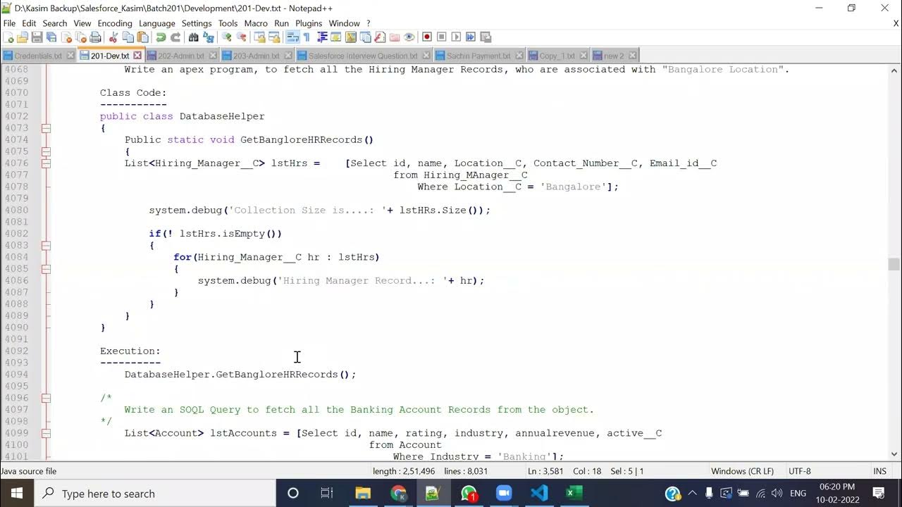 Session23 In Operator Soql Query In Salesforce Apex Youtube