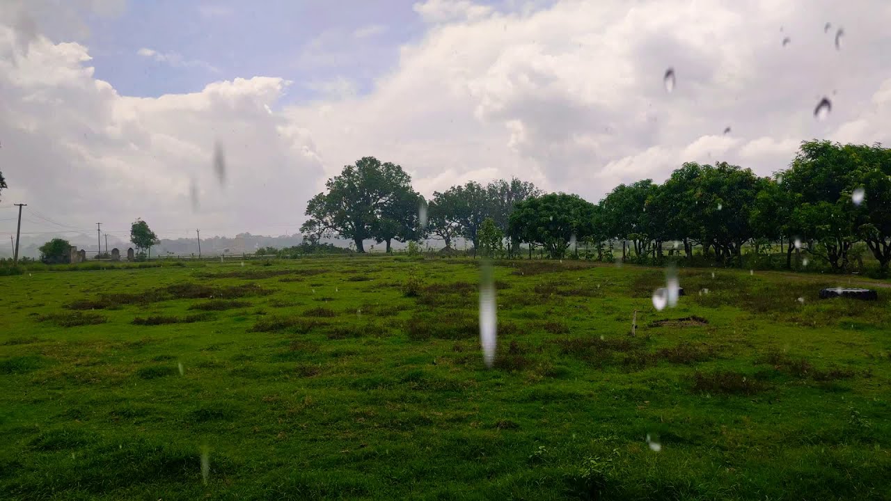 Beautiful rainfall at country side farm house - YouTube