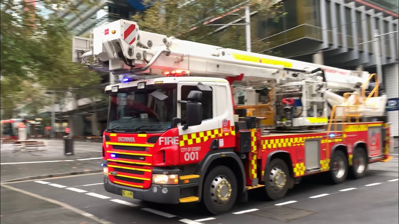 Fire + Rescue NSW | Ladder Platform 001 RESPONDING - YouTube