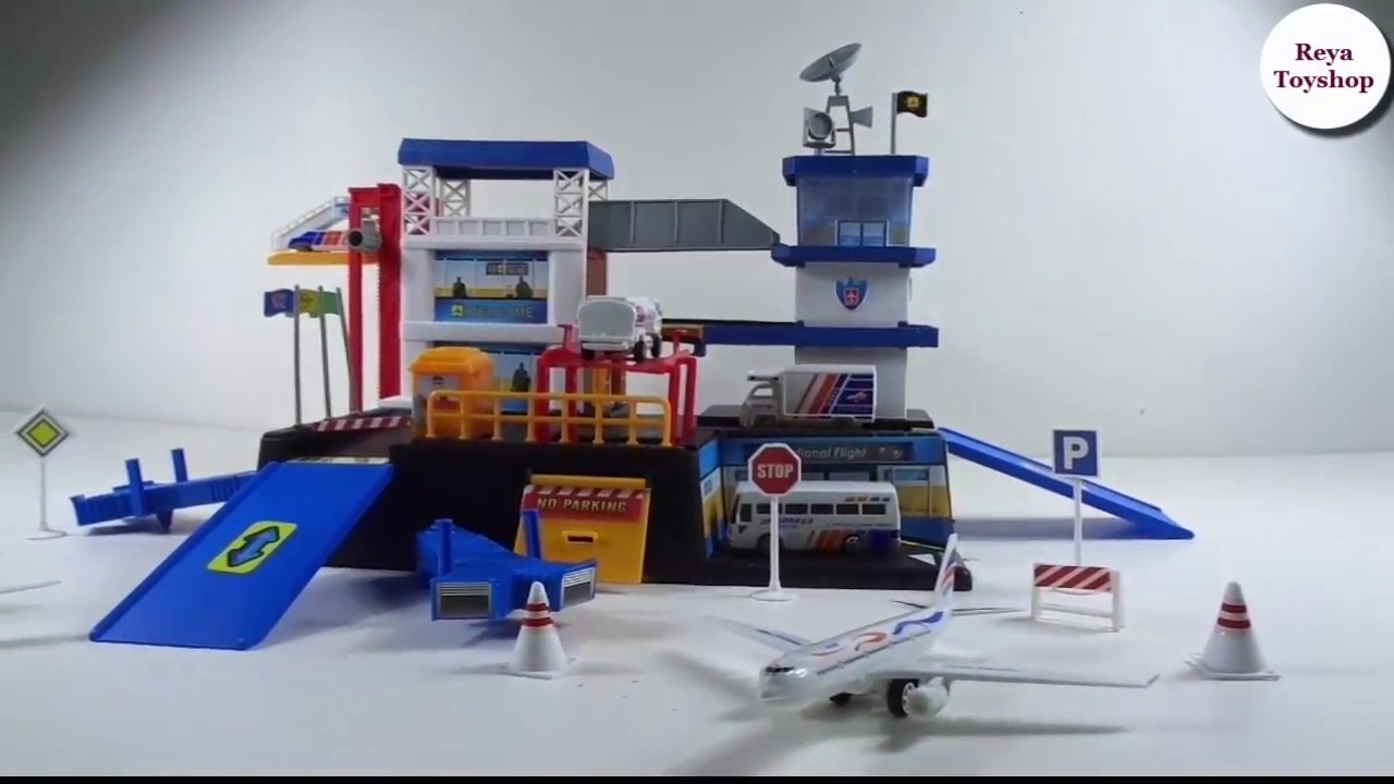 airport toy game .jet plane landing very simply - YouTube