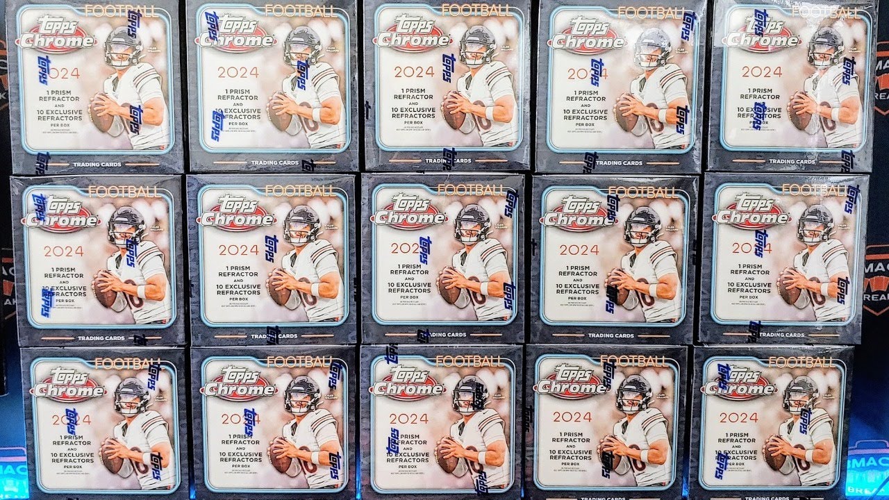 🤯MASSIVE CALEB AUTO! | NEW RELEASE! 2024 TOPPS CHROME 🏈 MEGA BOX CASE ...