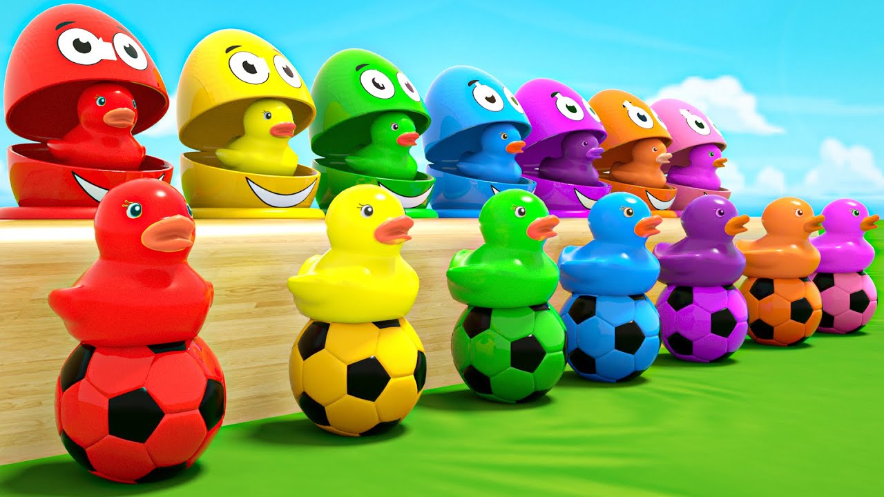 Five Little Ducks + Humpty Dumpty - Toy ducks in a magic egg - Nursery ...