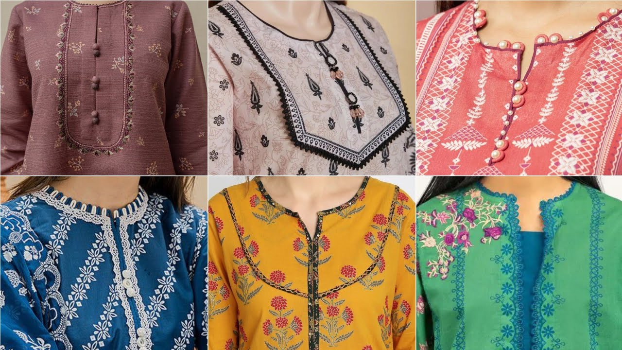 50+ Very Stylish Round Neck Designs / Gol Galay ke Design - YouTube