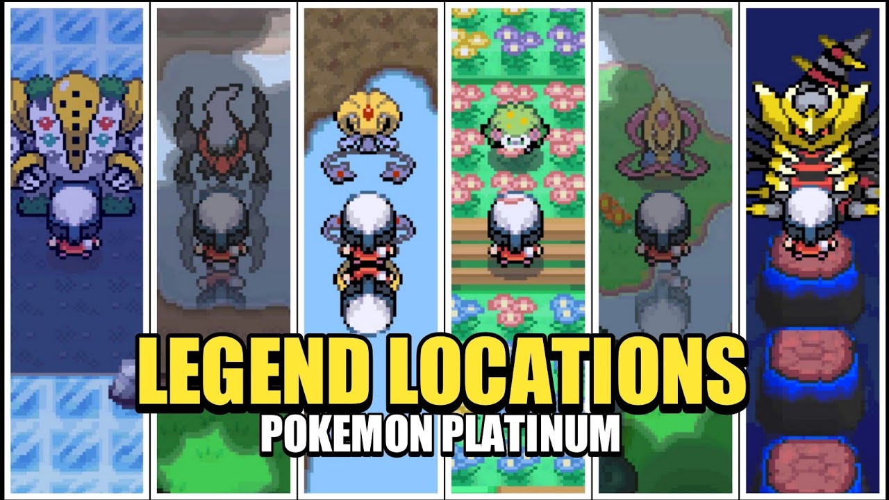 ALL LEGENDARY POKEMON LOCATIONS - POKEMON PLATINUM - YouTube