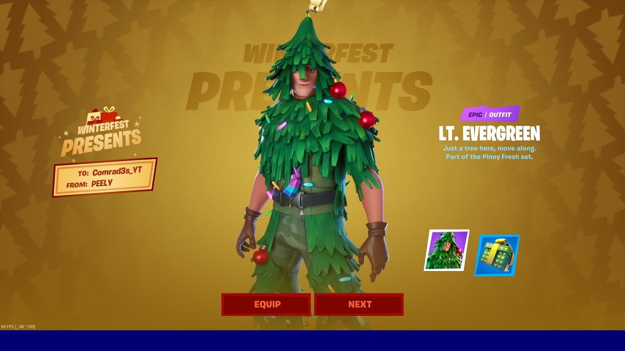 *FREE* How to unlock Lt.Evergreen Skin, Re.Gifter Backbling and Light ...