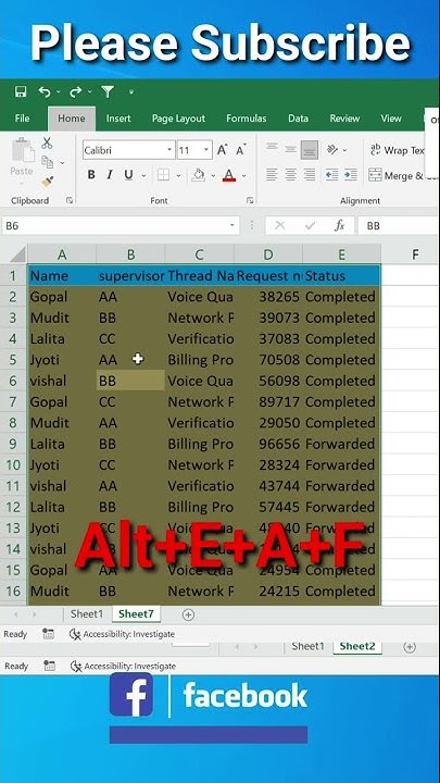 Excel New Tips And Tricks || #Shorts || Excel Shorts Video || Excel Shortcut Keys - YouTube