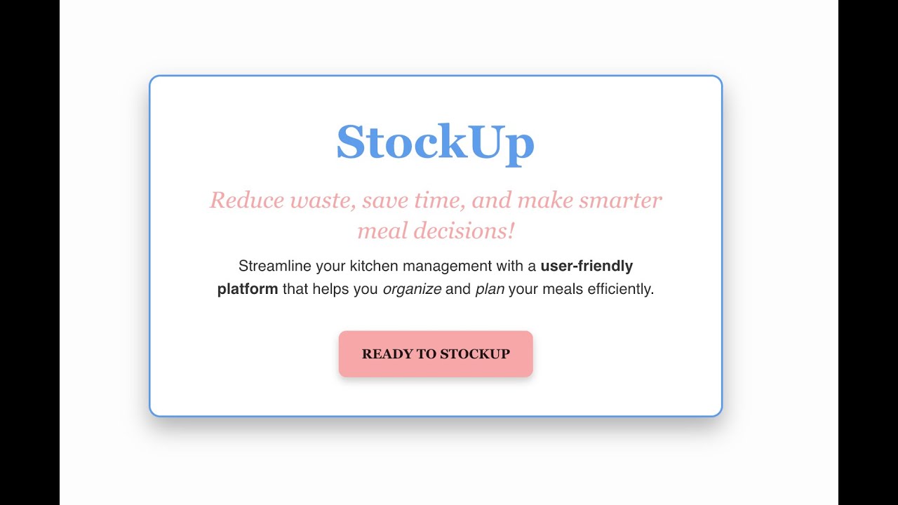 StockUp - Smart Pantry Tracker App | NodeJs, Material UI and GorqCloud ...