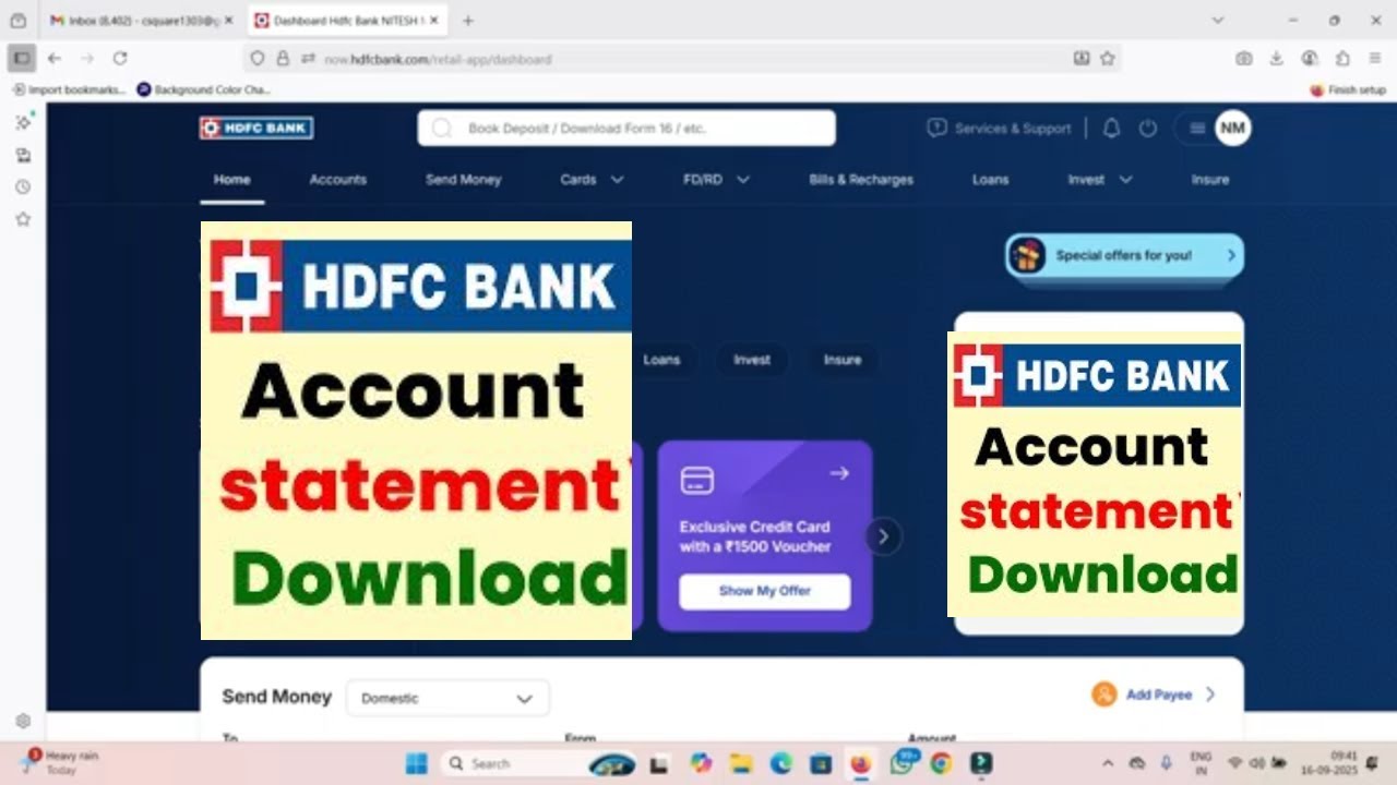 How to download hdfc bank statement net banking new | HDFC bank ...